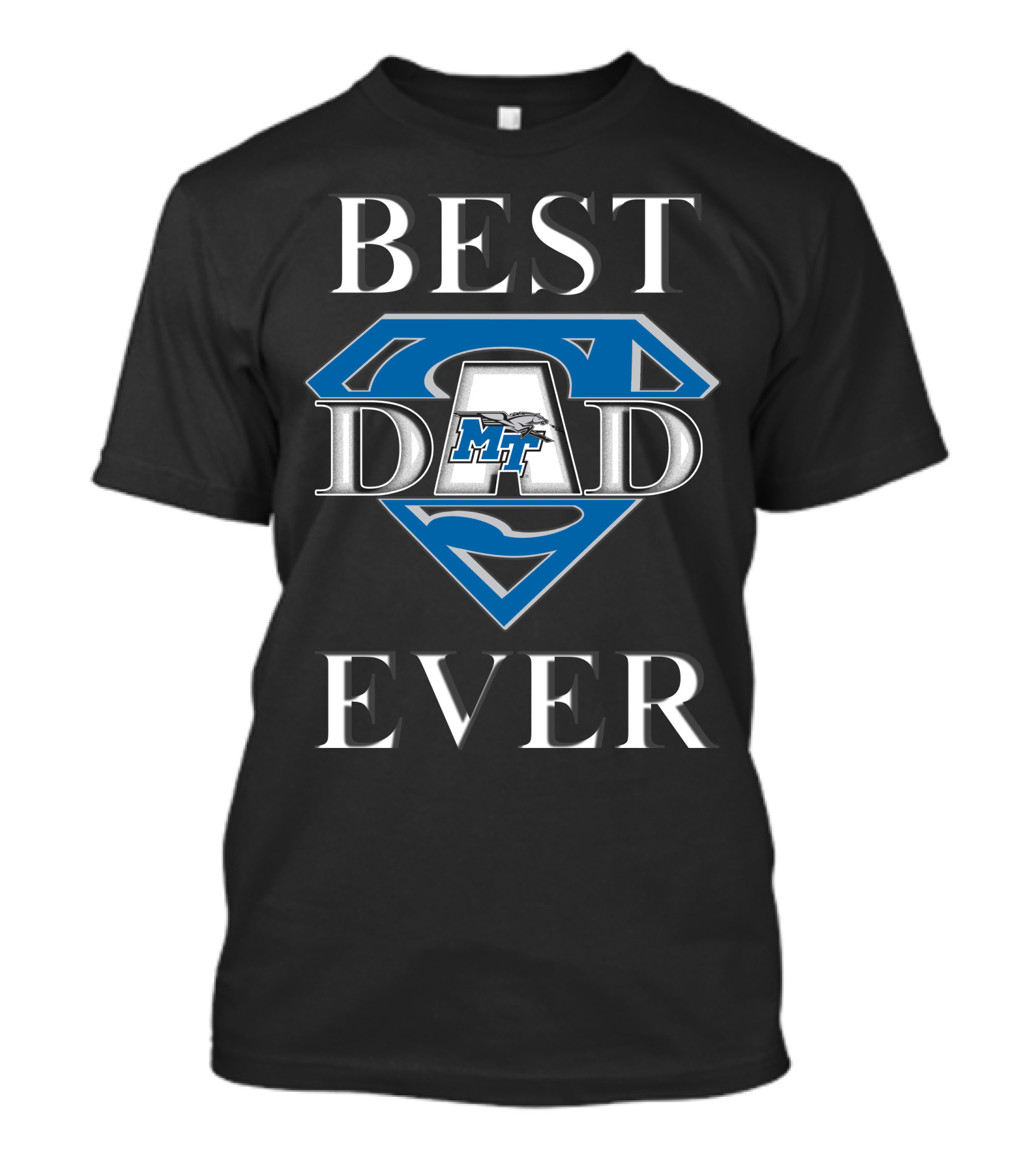 Middle Tennessee Blue Raiders Best Dad Ever Super Dad T-Shirt