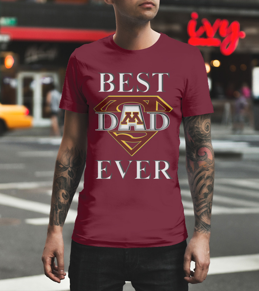 Minnesota Golden Gophers Best Dad Ever Superman T-Shirt
