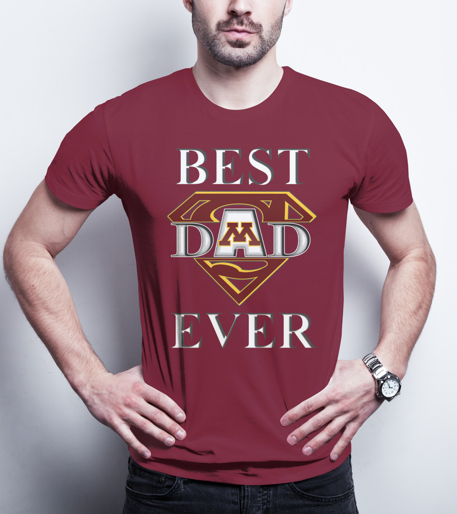 Minnesota Golden Gophers Best Dad Ever Superman T-Shirt