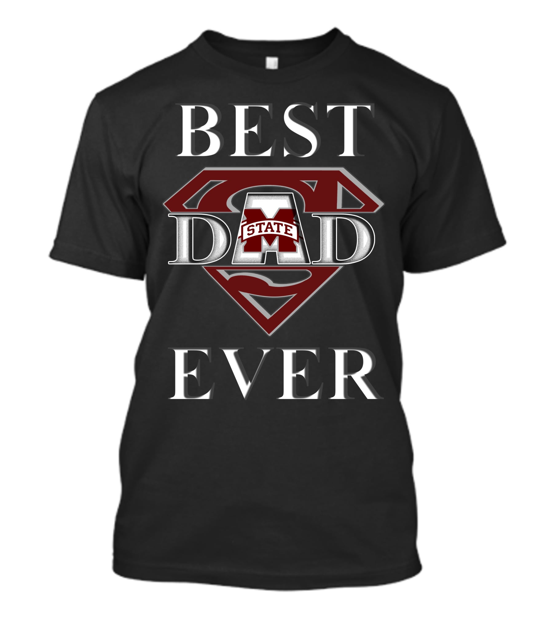 Best Dad Ever Mississippi State Bulldogs Super Dad T-Shirt
