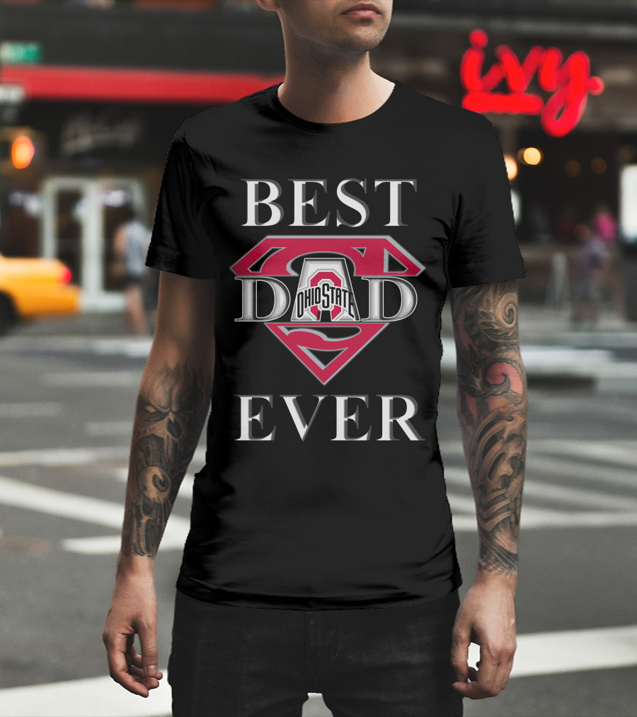 Ohio State Buckeyes Best Dad Ever Superman T-Shirt