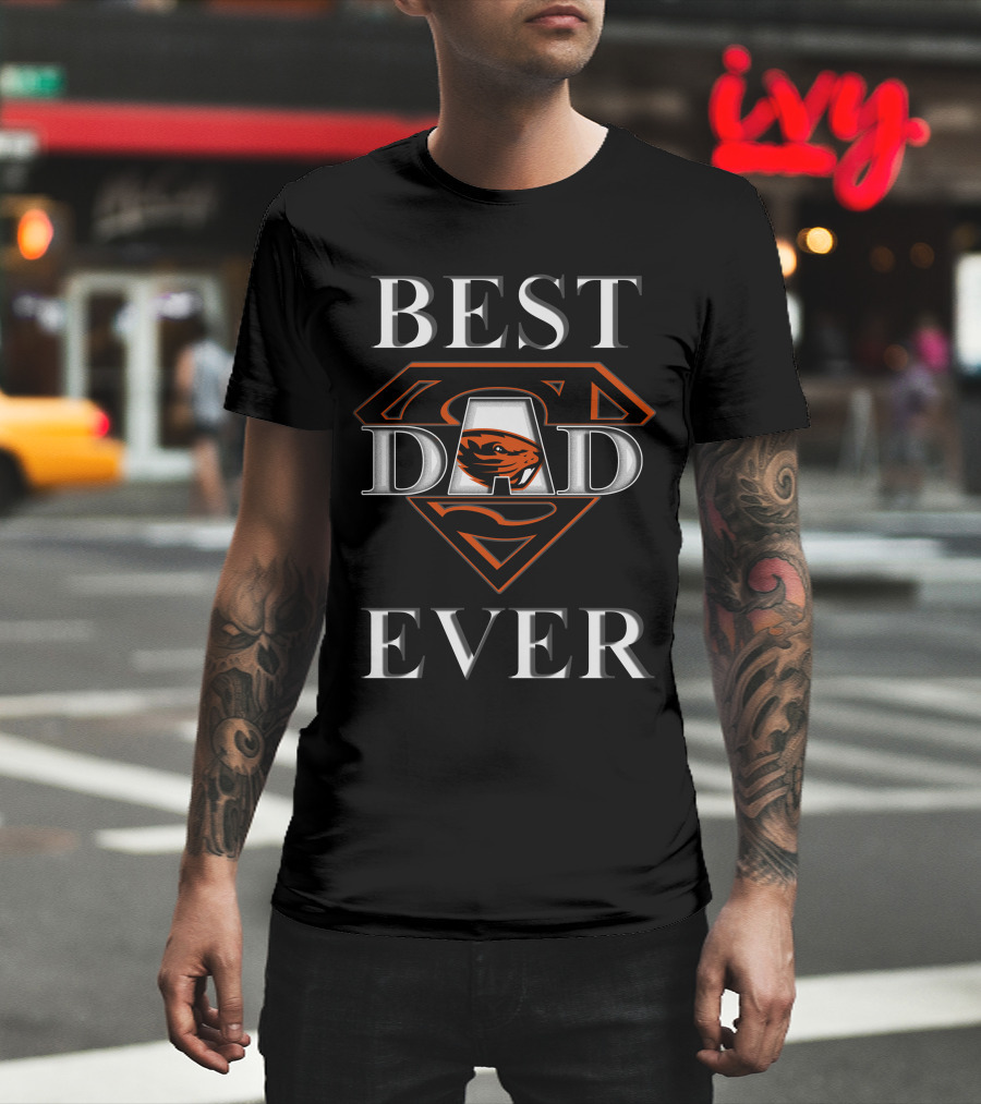 Best Dad Ever Oregon State Beavers Super Dad T-Shirt