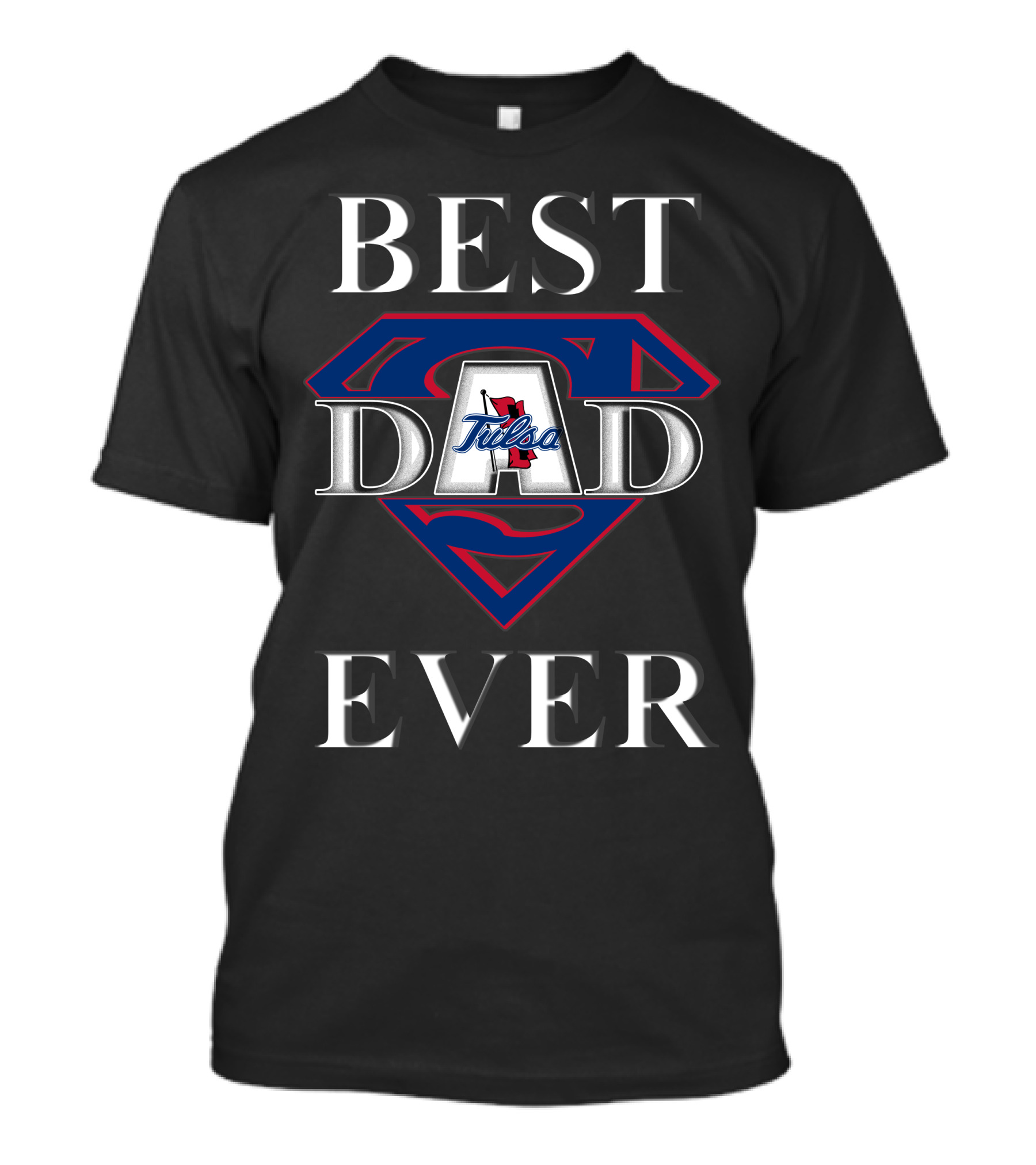 Best Dad Ever Tulsa Golden Hurricane Superman T-Shirt