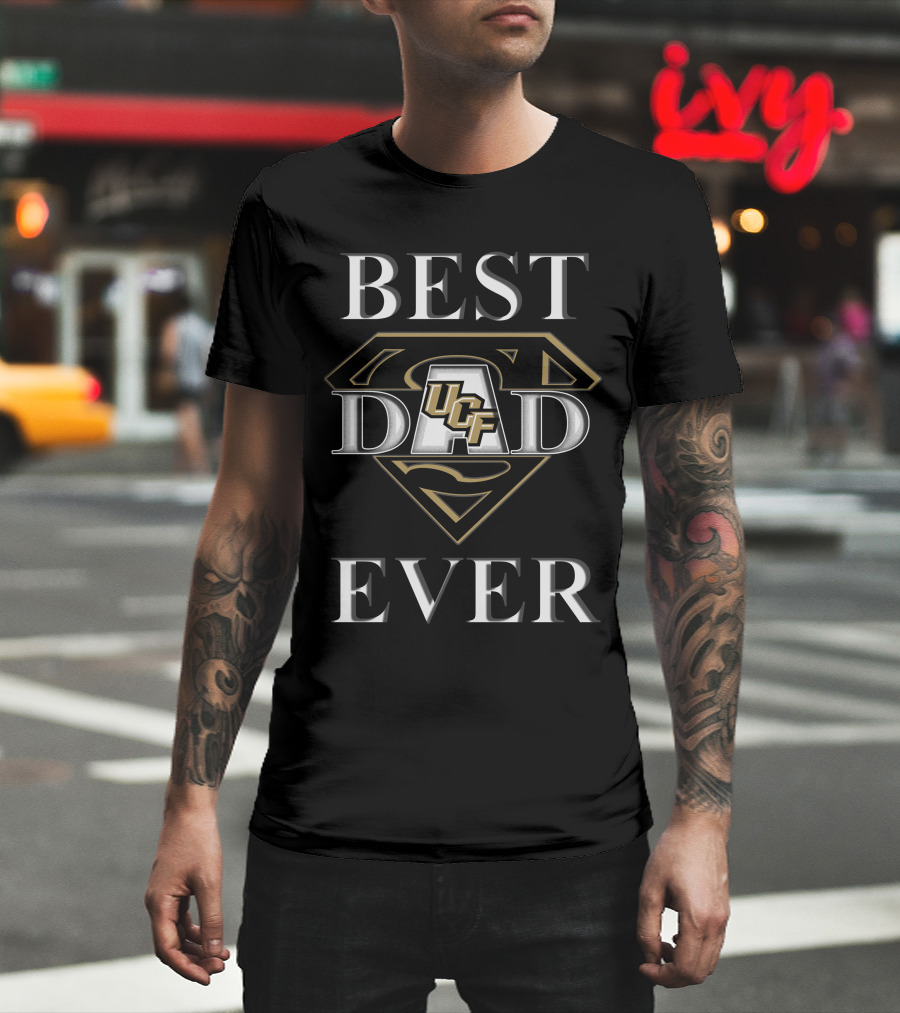 BEST DAD EVER UCF Knights Logo Super Dad T-Shirt