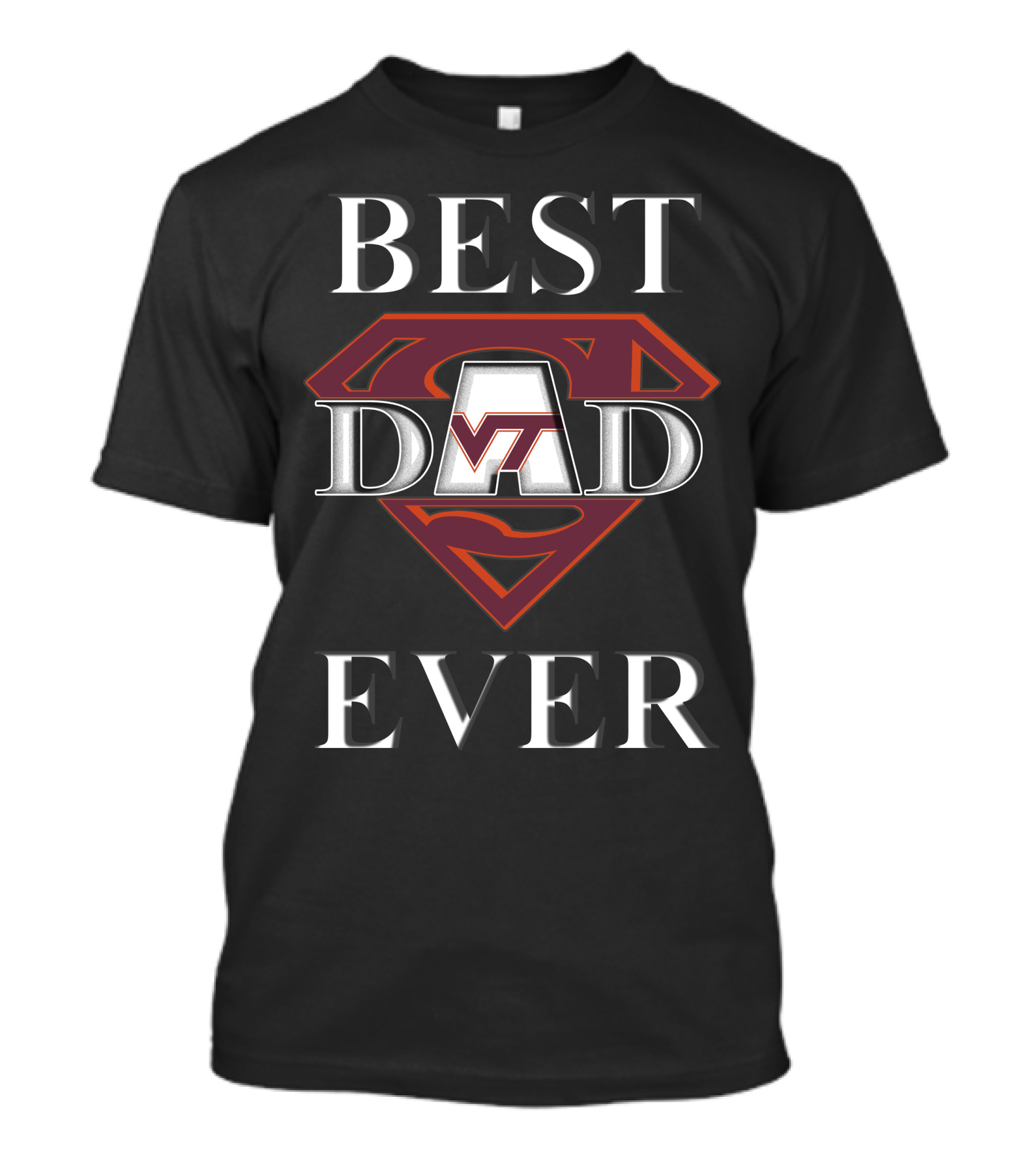 Virginia Tech Hokies Best Dad Ever Superman Shield T-Shirt
