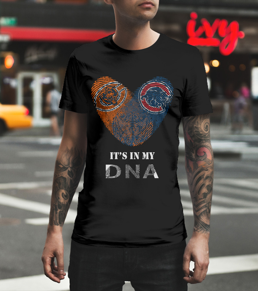Bears Cubs It's In My Dna Fingerprint Heart T-Shirt