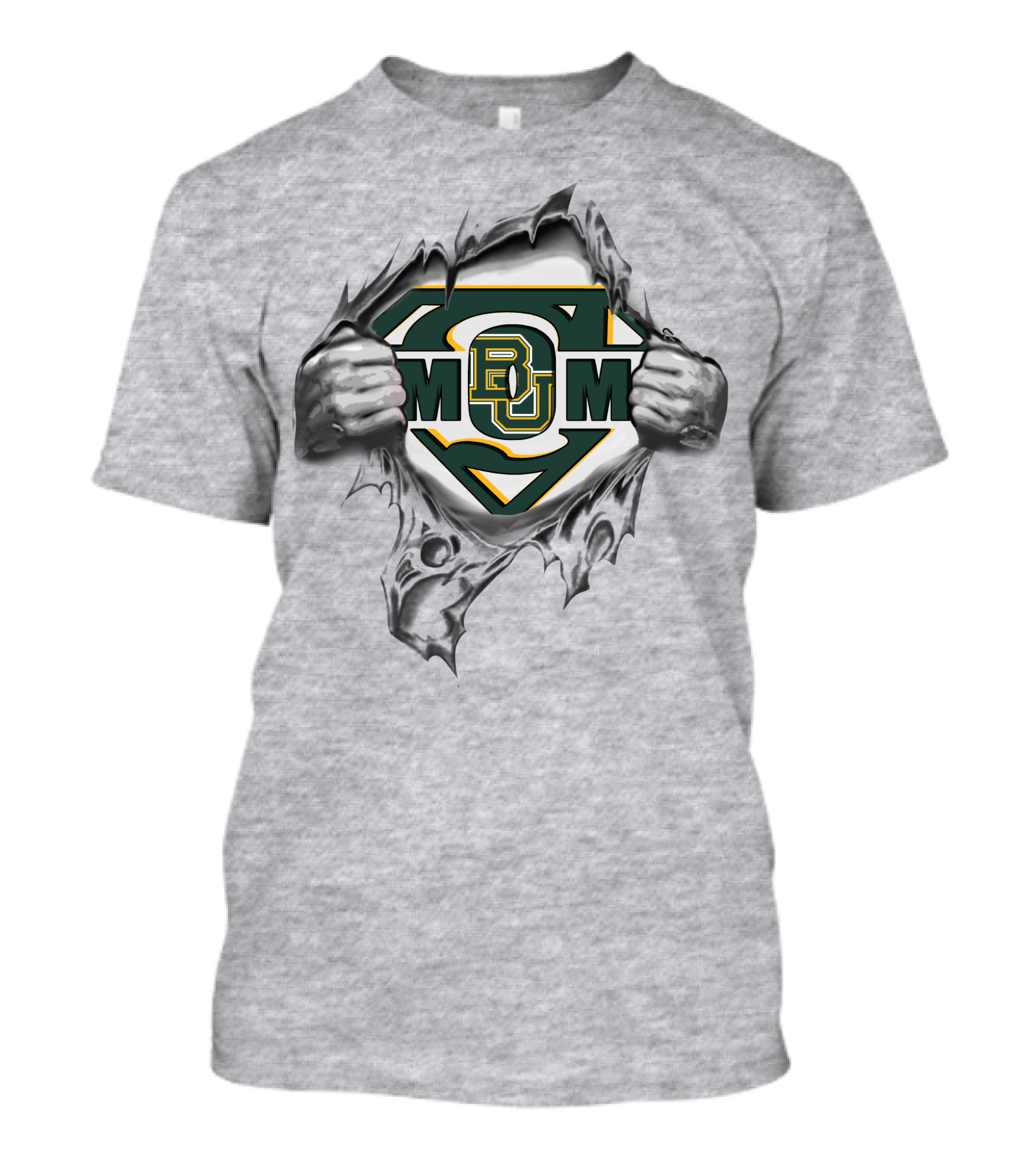 Baylor Bear BU Mom Superman Crest T-Shirt