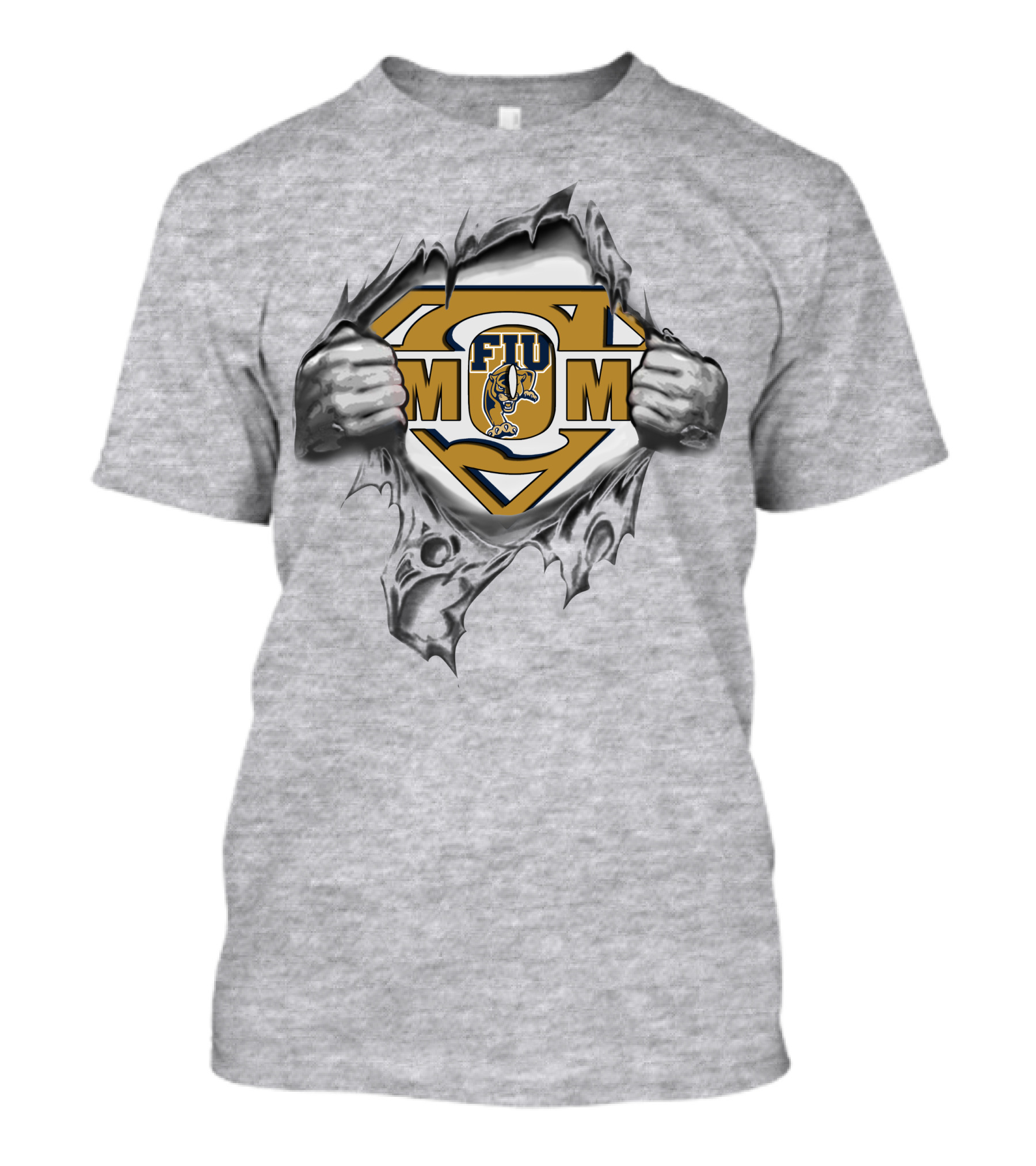 FIU Panthers Superman Logo Rip T-Shirt