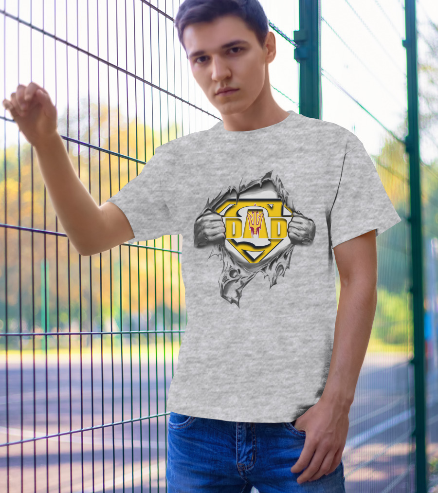 Arizona State Sun Devils Super Dad S Shield T-Shirt