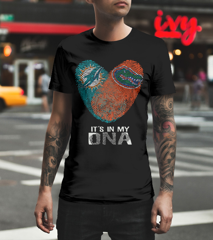 Miami Dolphins Florida Gators It's In My DNA T-Shirt