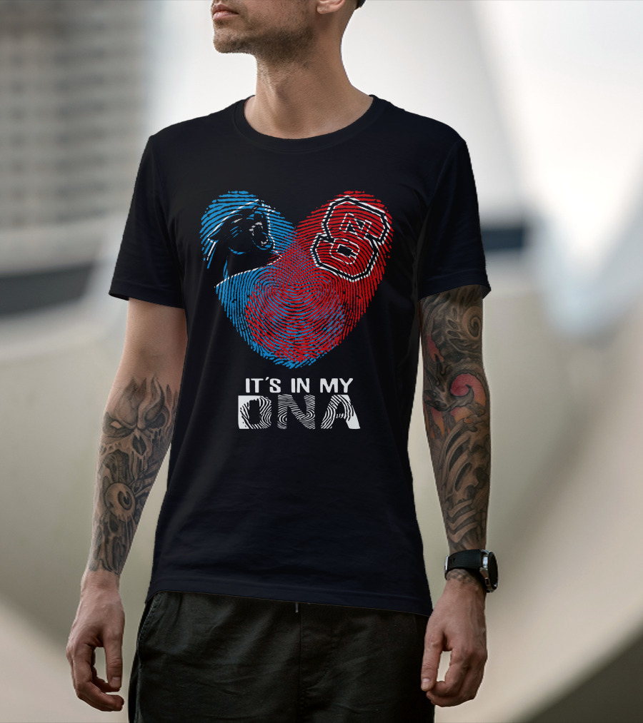 Panthers Nc State Wolfpack Fingerprint It's In My Dna T-Shirt