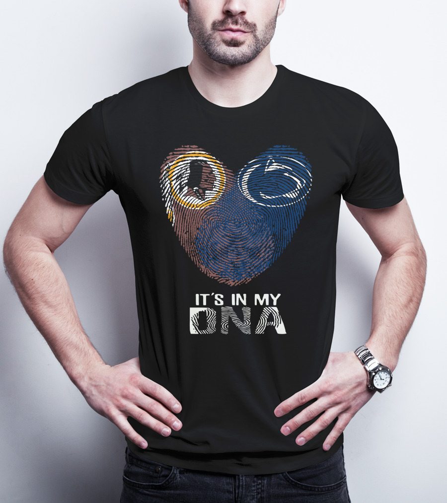 Redskins Penn State It's In My Dna Fingerprint Heart T-Shirt