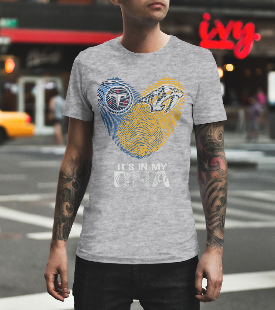Titans Predators It's In My DNA Fingerprint Heart T-Shirt