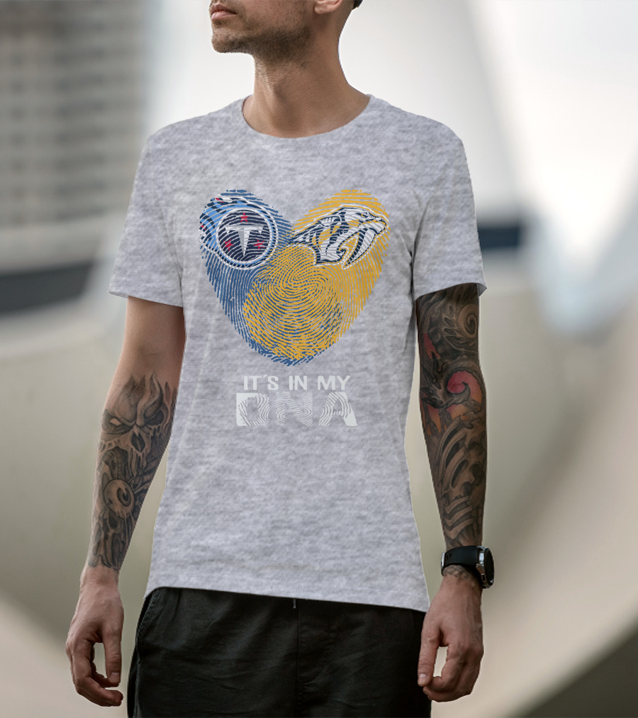 Titans Predators It's In My DNA Fingerprint Heart T-Shirt