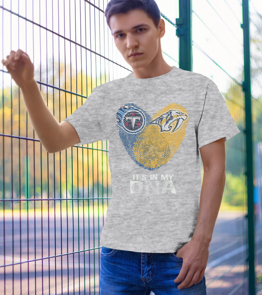 Titans Predators It's In My DNA Fingerprint Heart T-Shirt