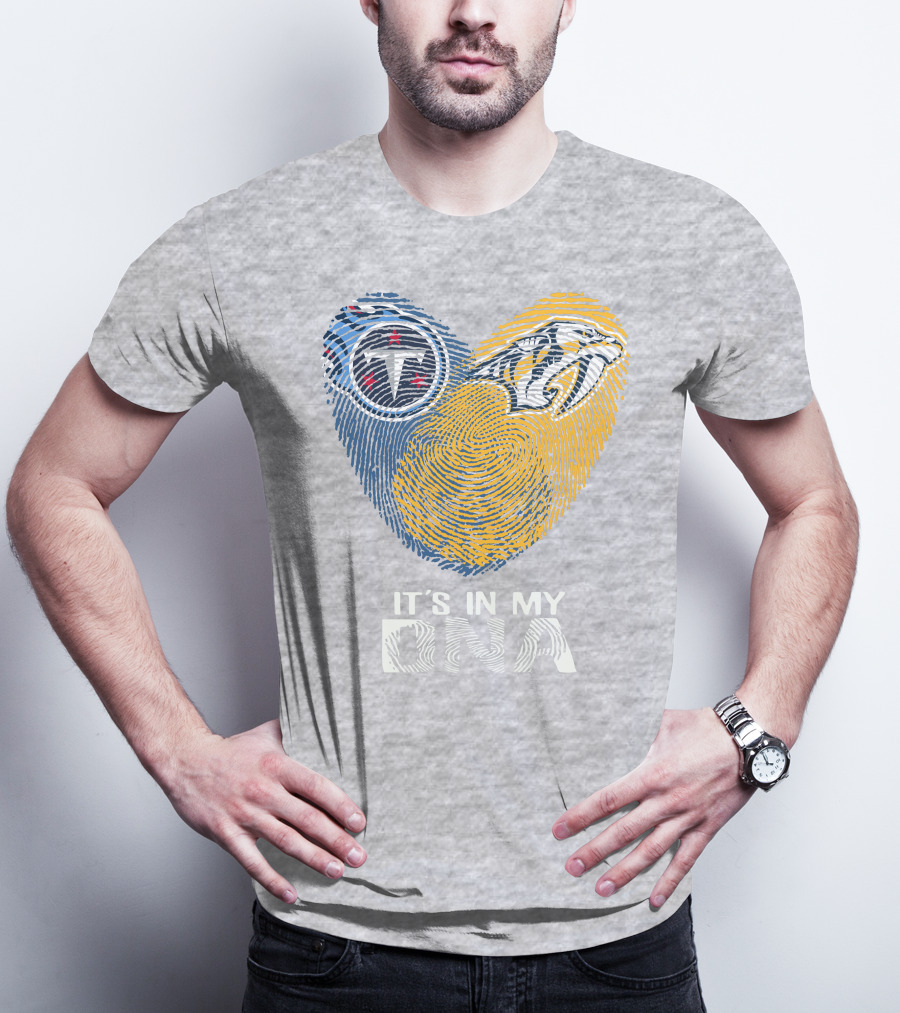 Titans Predators It's In My DNA Fingerprint Heart T-Shirt