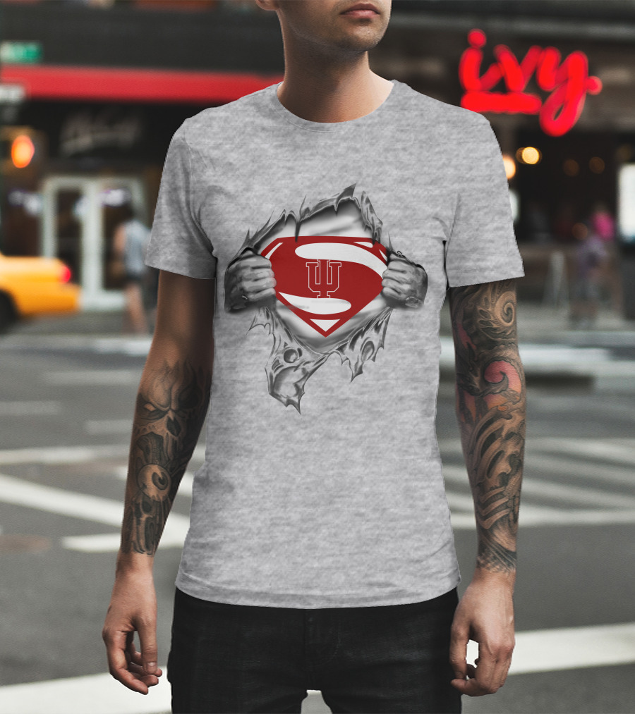 Indiana University Hoosiers Superman Emblem Burst T-Shirt