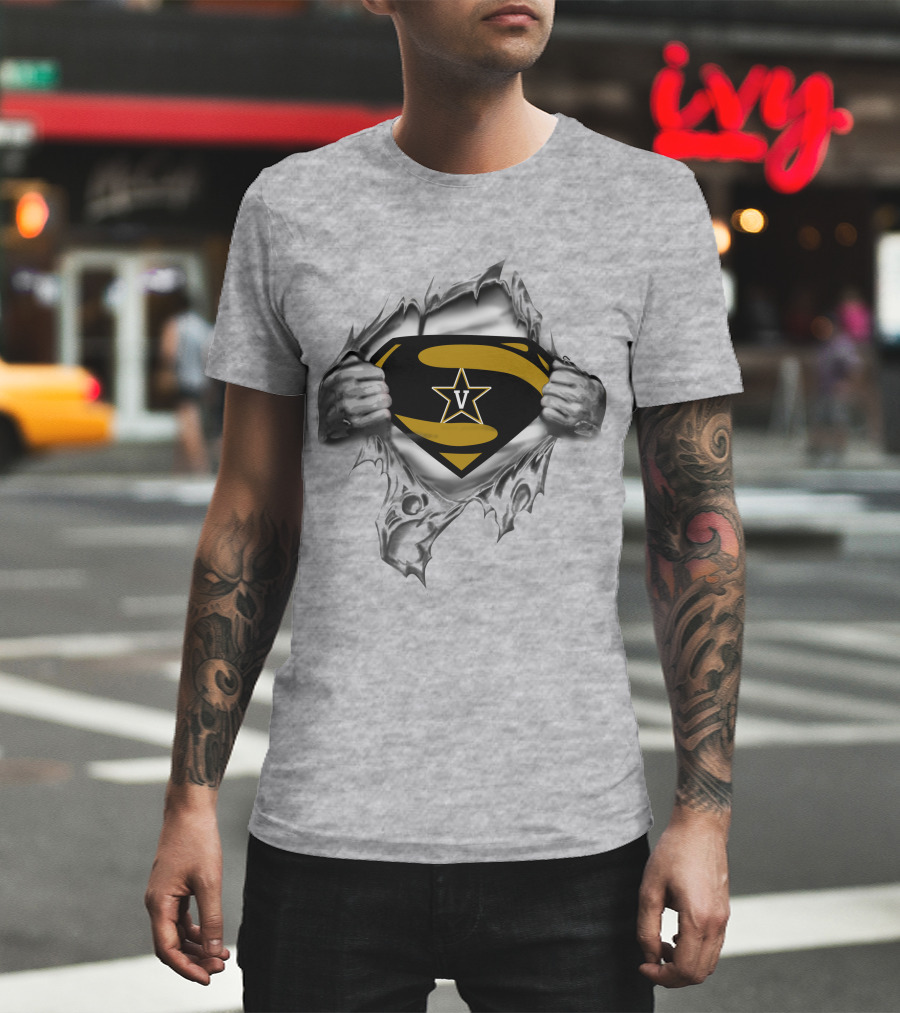 Vanderbilt Super Man Logo Star Burst T-Shirt