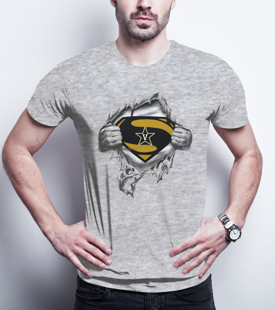 Vanderbilt Super Man Logo Star Burst T-Shirt