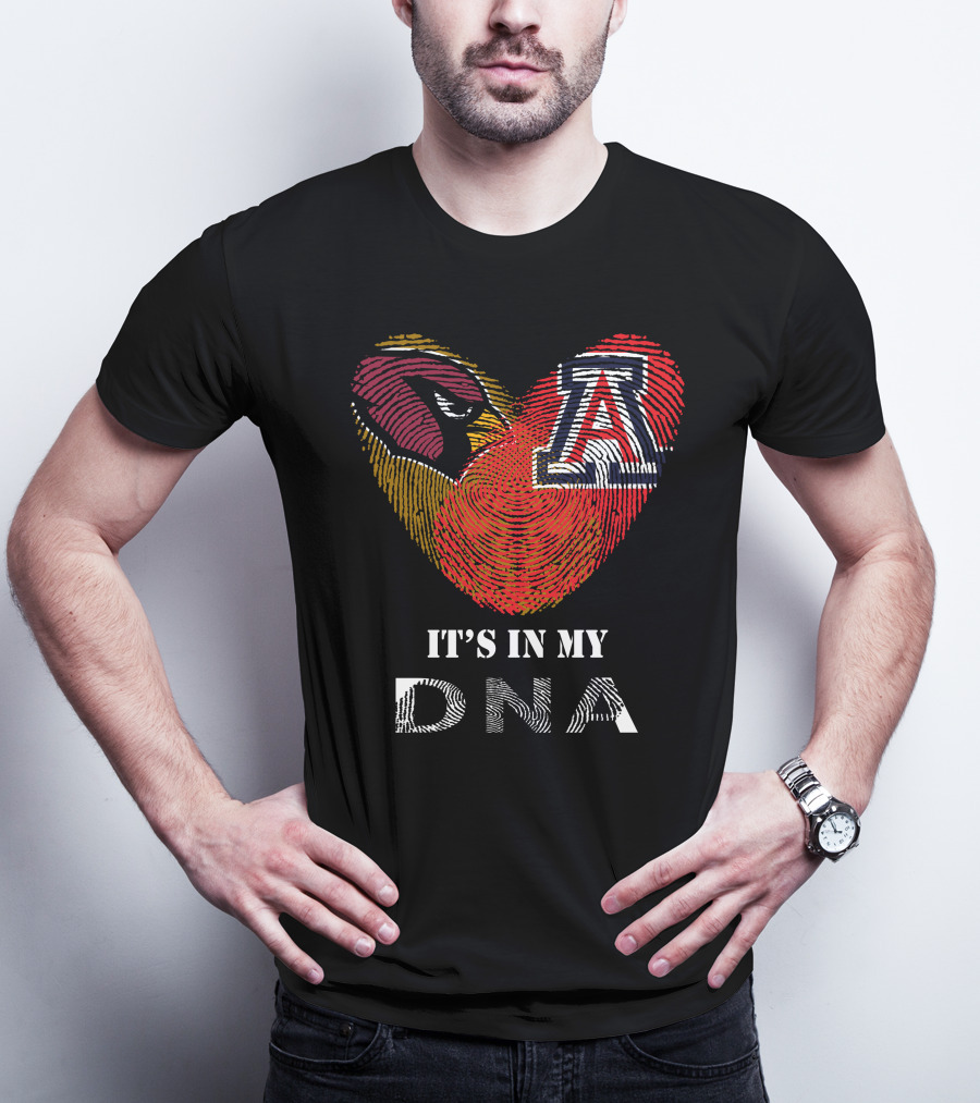 Arizona Cardinals Wildcats Heart It's In My DNA T-Shirt