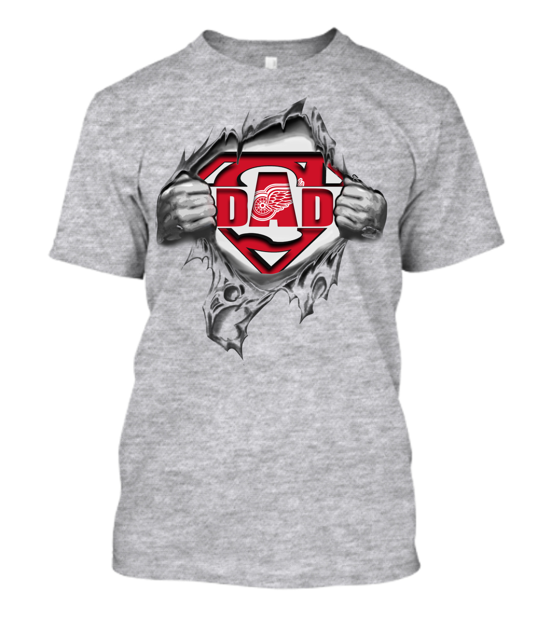 Detroit Red Wings Super Dad Superman T-Shirt