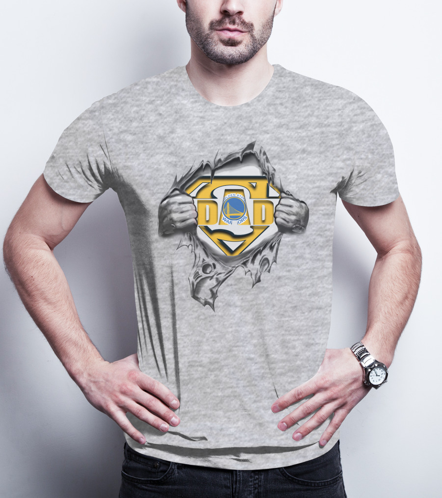 Golden State Warriors Dad Superhero T-Shirt