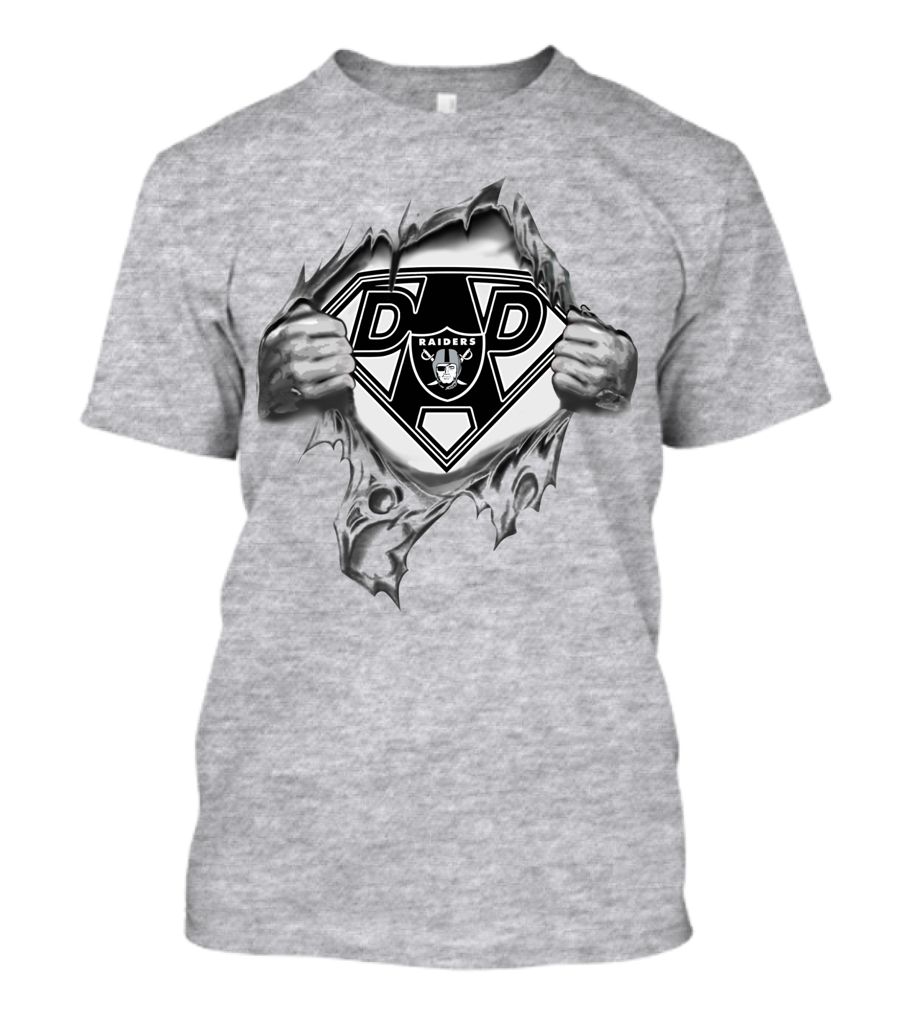 Raiders Dad Superhero Shield T-Shirt