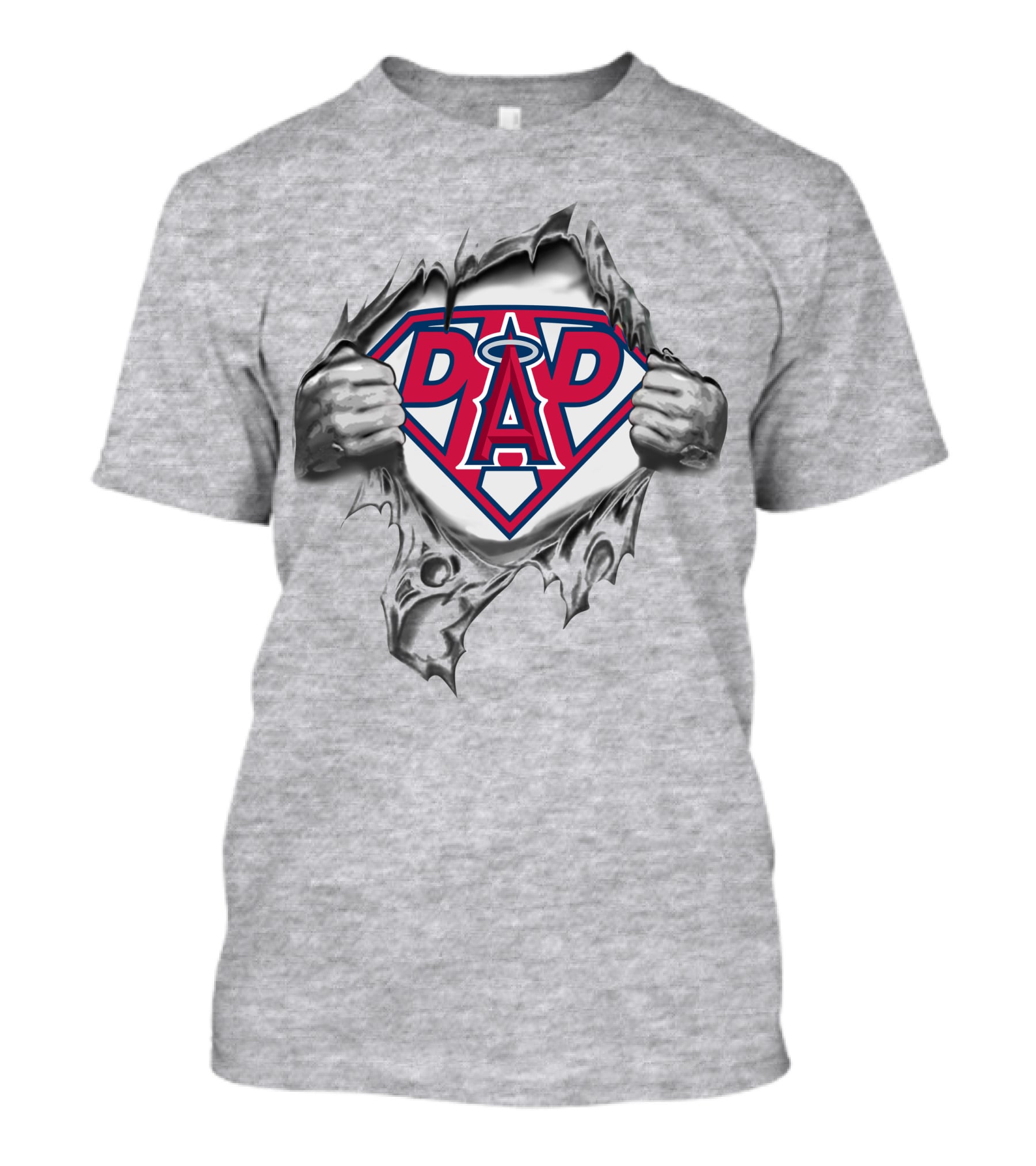 Los Angeles Angels Dad Superhero T-Shirt