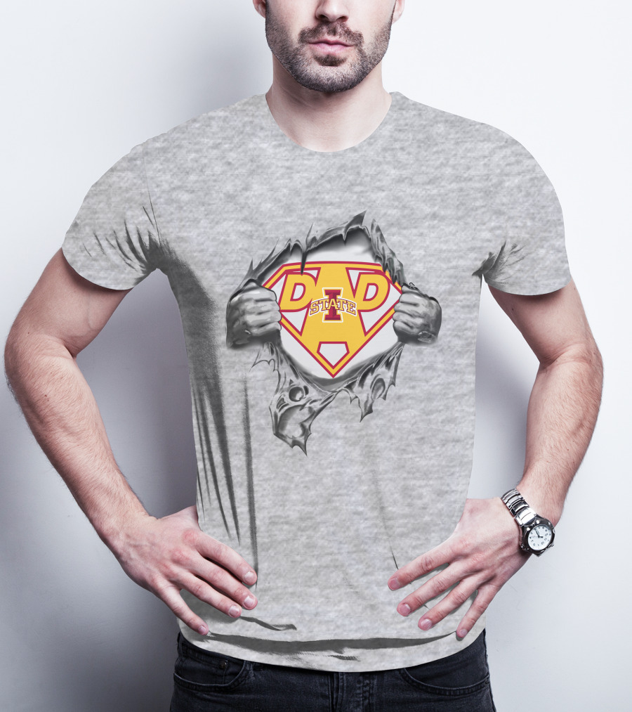 Iowa State Cyclones Dad State Super Hero T-Shirt