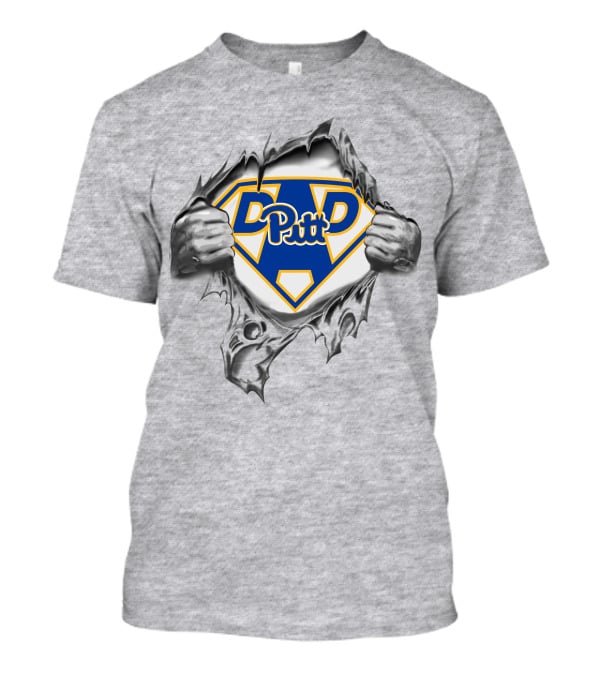 Pittsburgh Panthers Pitt Super Dad Iconic Shield T-Shirt