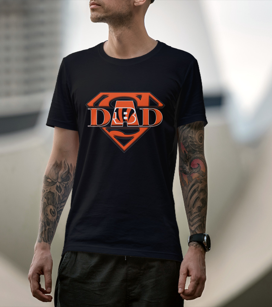 Super Dad Bengals Football Shield T-Shirt