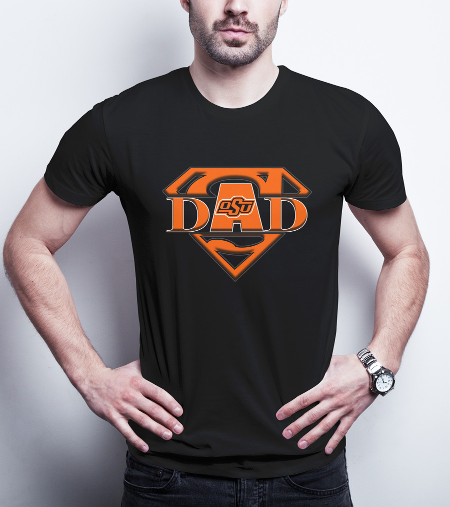 Oklahoma State Cowboys OSU Super Dad Superman T-Shirt