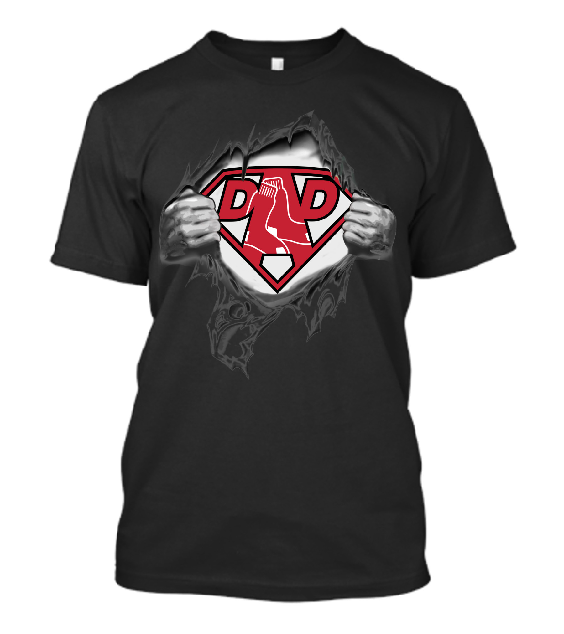 Boston Red Sox Super Dad Shield Logo Superman T-Shirt