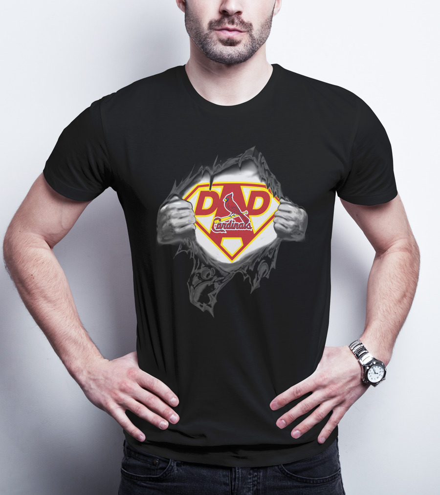 St Louis Cardinals Dad Superhero T-Shirt