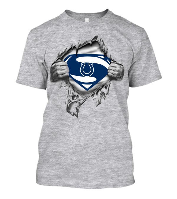 Indianapolis Colts Superman Chest Logo Fusion T-Shirt