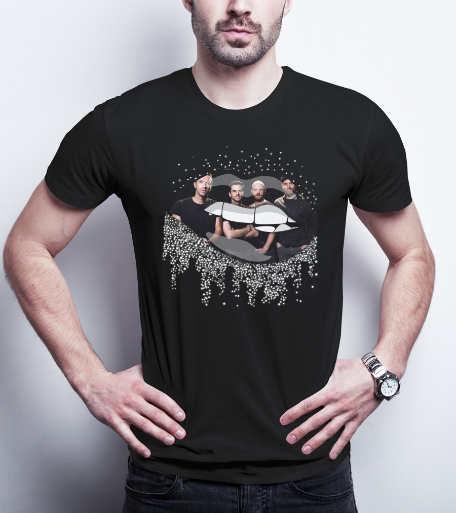 Coldplay Band Dripping Lips T-Shirt