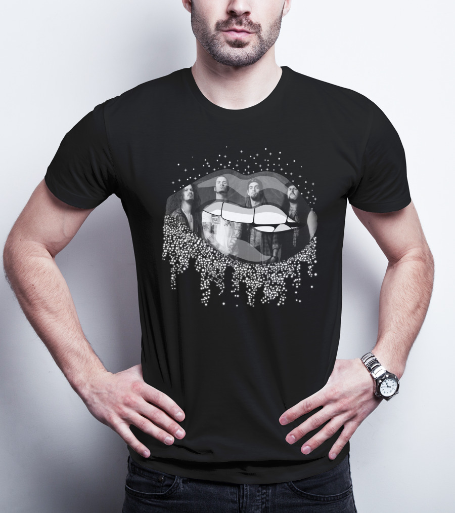 Pantera Band Lips Dripping Starry Faces T-Shirt