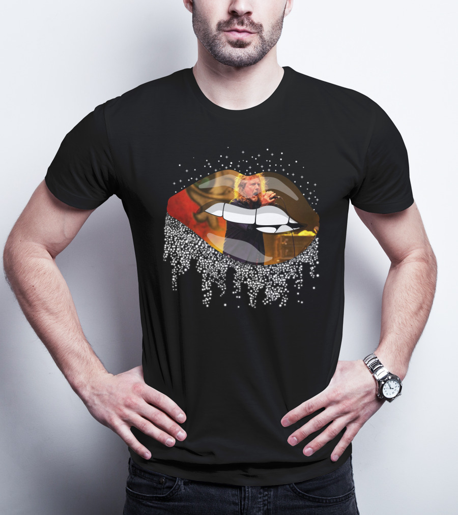 Robert Plant Performing Inside Glossy Lips With Effect T-Shirt