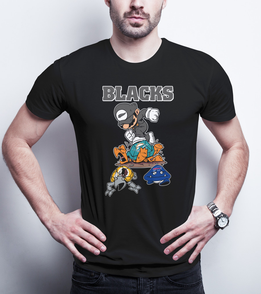 Blacks Rugby Victory With Cartoon Characters T-Shirt