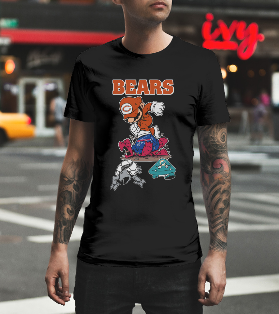 Bears Chicago Football Gamer Crossover T-Shirt