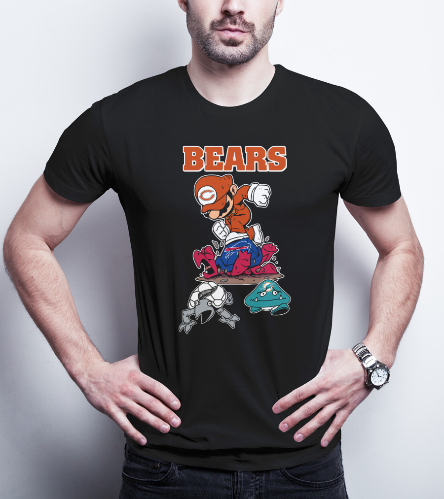 Bears Chicago Football Gamer Crossover T-Shirt