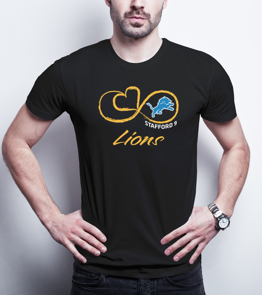 Lions Stafford 9 Infinity Symbol With Detroit Lions T-Shirt