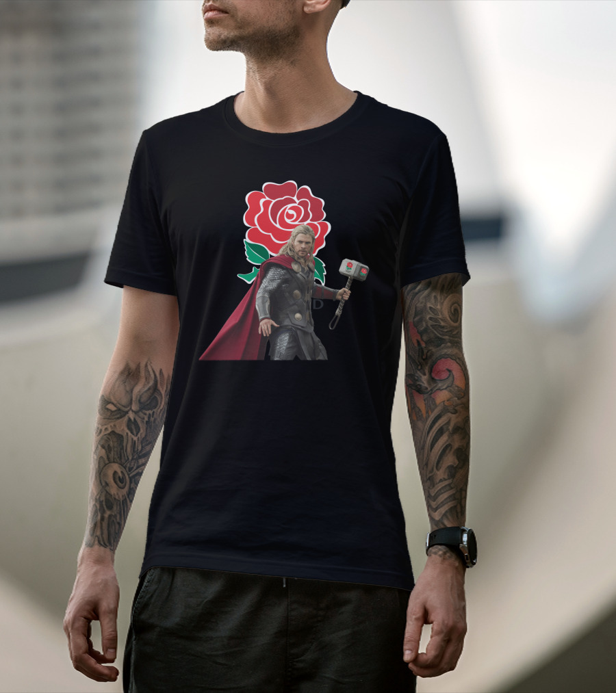 England Rugby Rfu Mighty Thor Red Rose T-Shirt