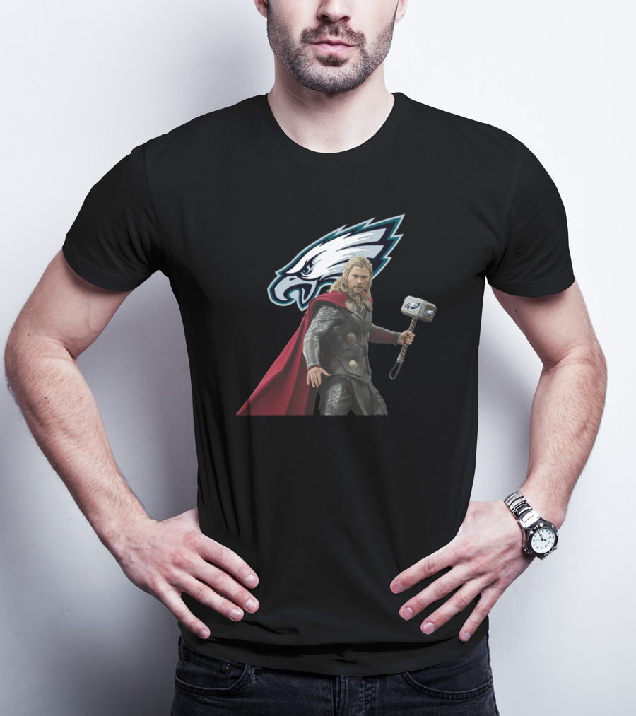 Philadelphia Eagles Thor Hammer Crossover T-Shirt