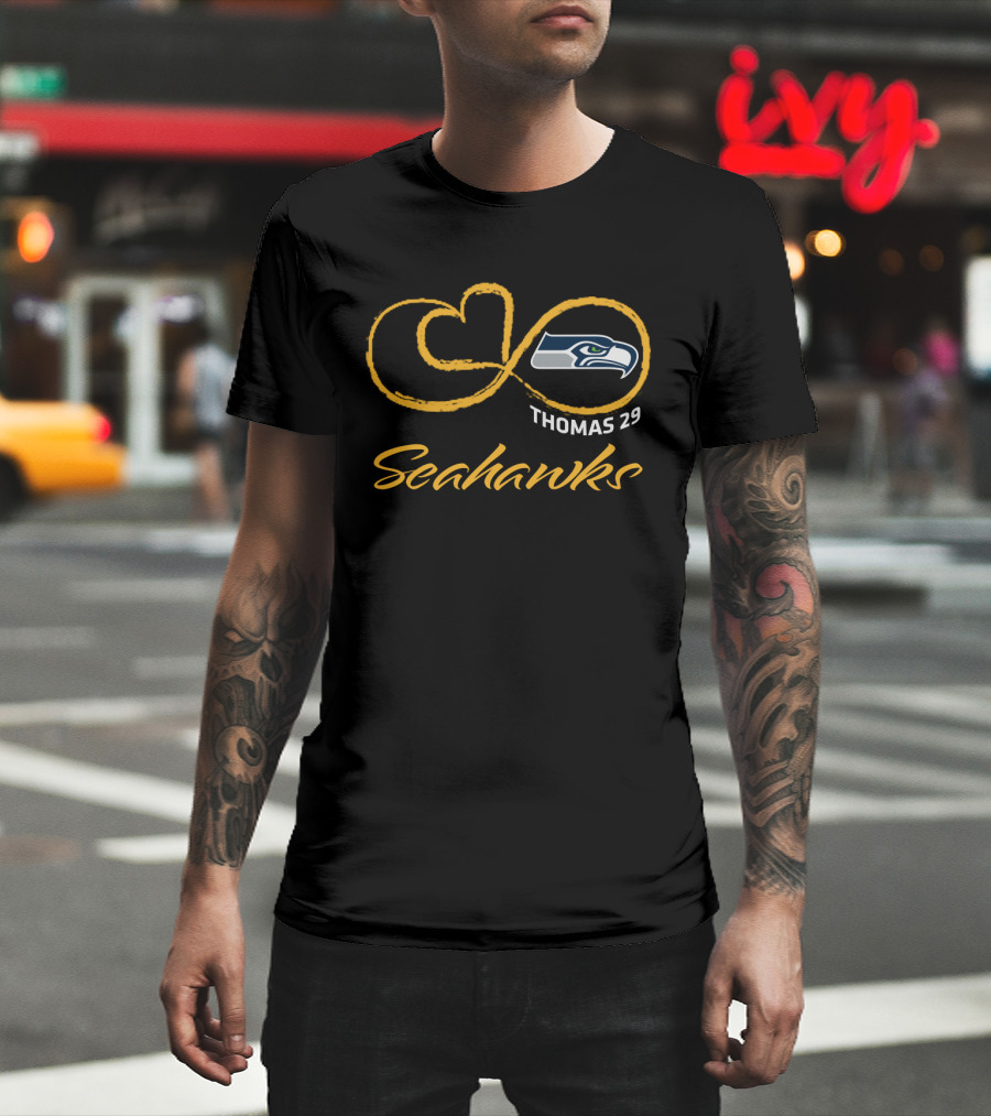 Thomas 29 Seattle Seahawks Infinity T-Shirt