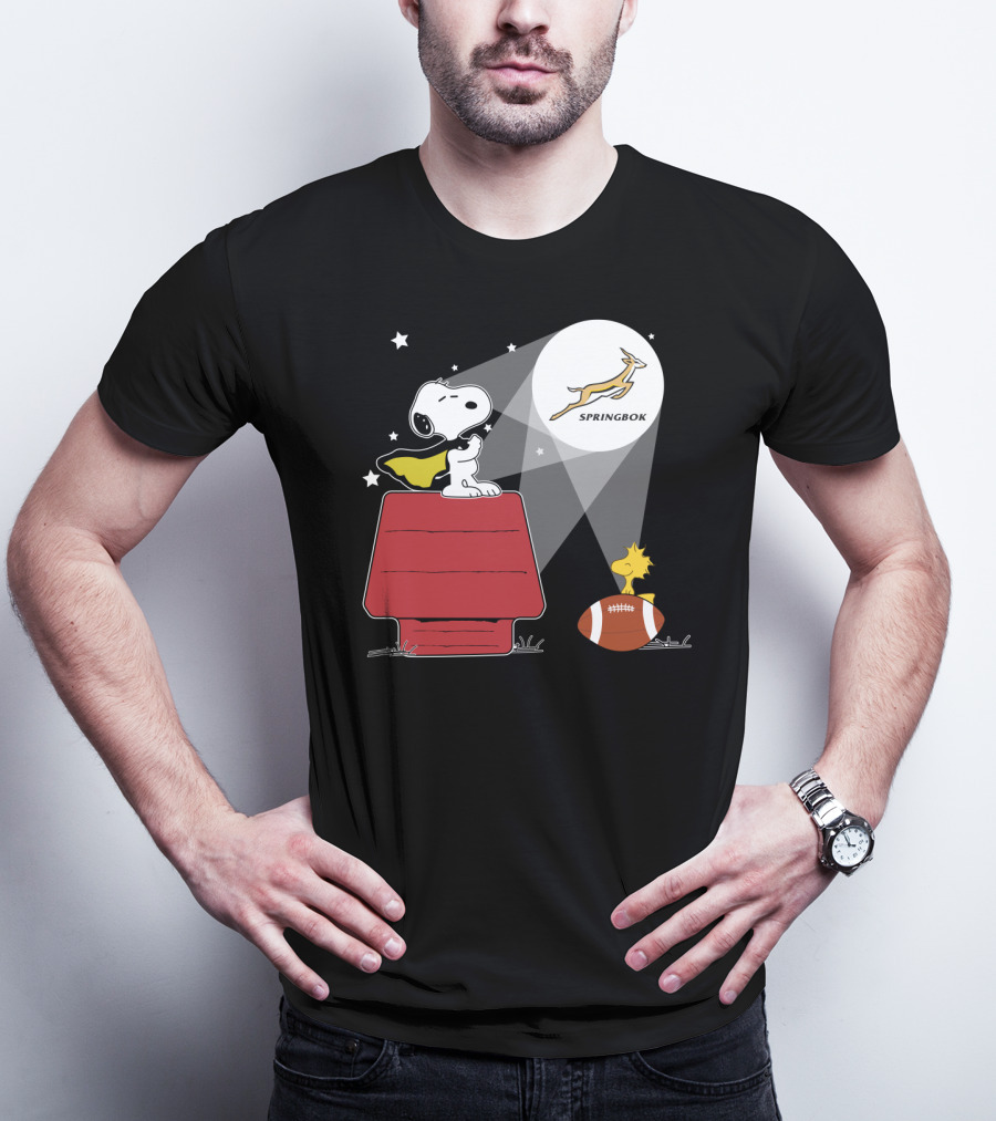 Springbok Spotlight Peanuts Snoopy Woodstock Rugby Adventure T-Shirt