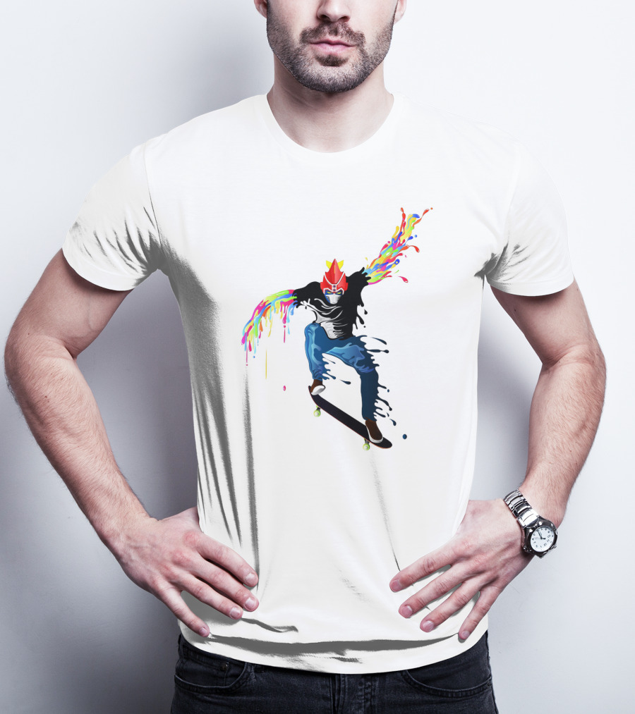 Voltes V Skater Color Splash Jump T-Shirt