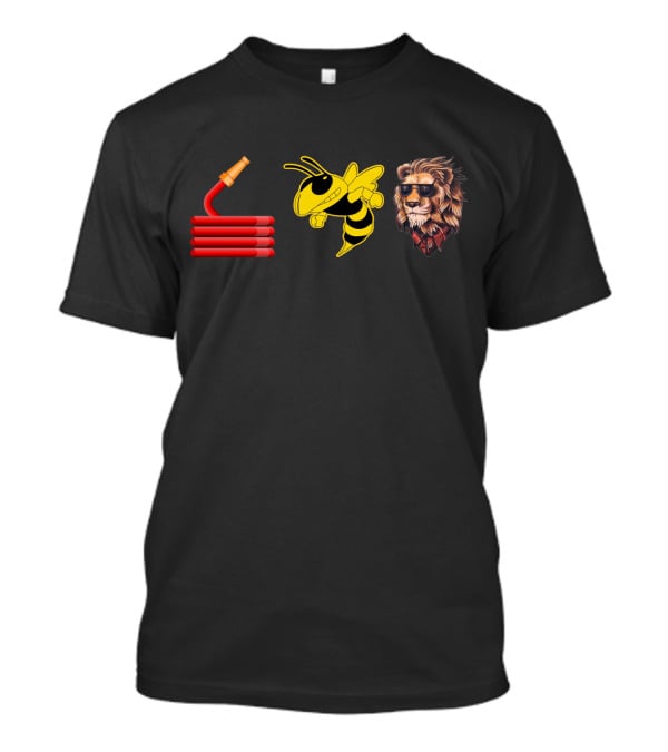 Hose Insect Animated Sunglasses Lion T-Shirt
