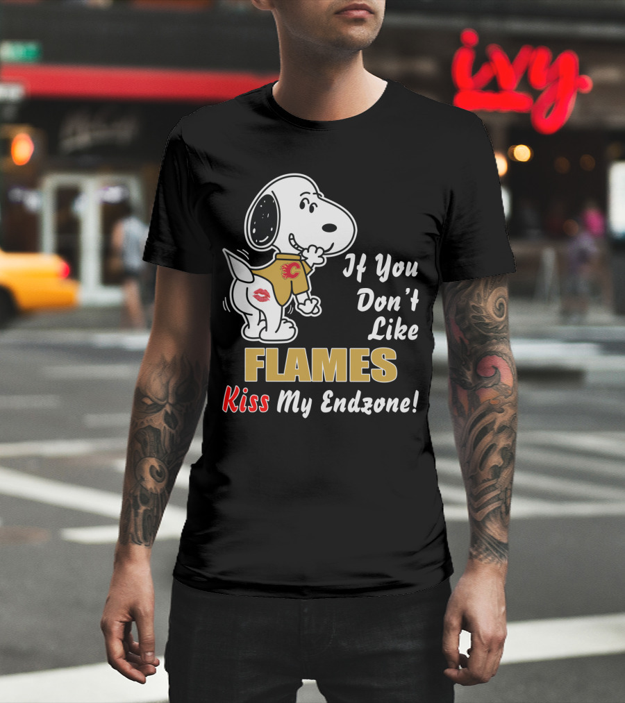 If You Don't Like Flames Kiss My Endzone T-Shirt