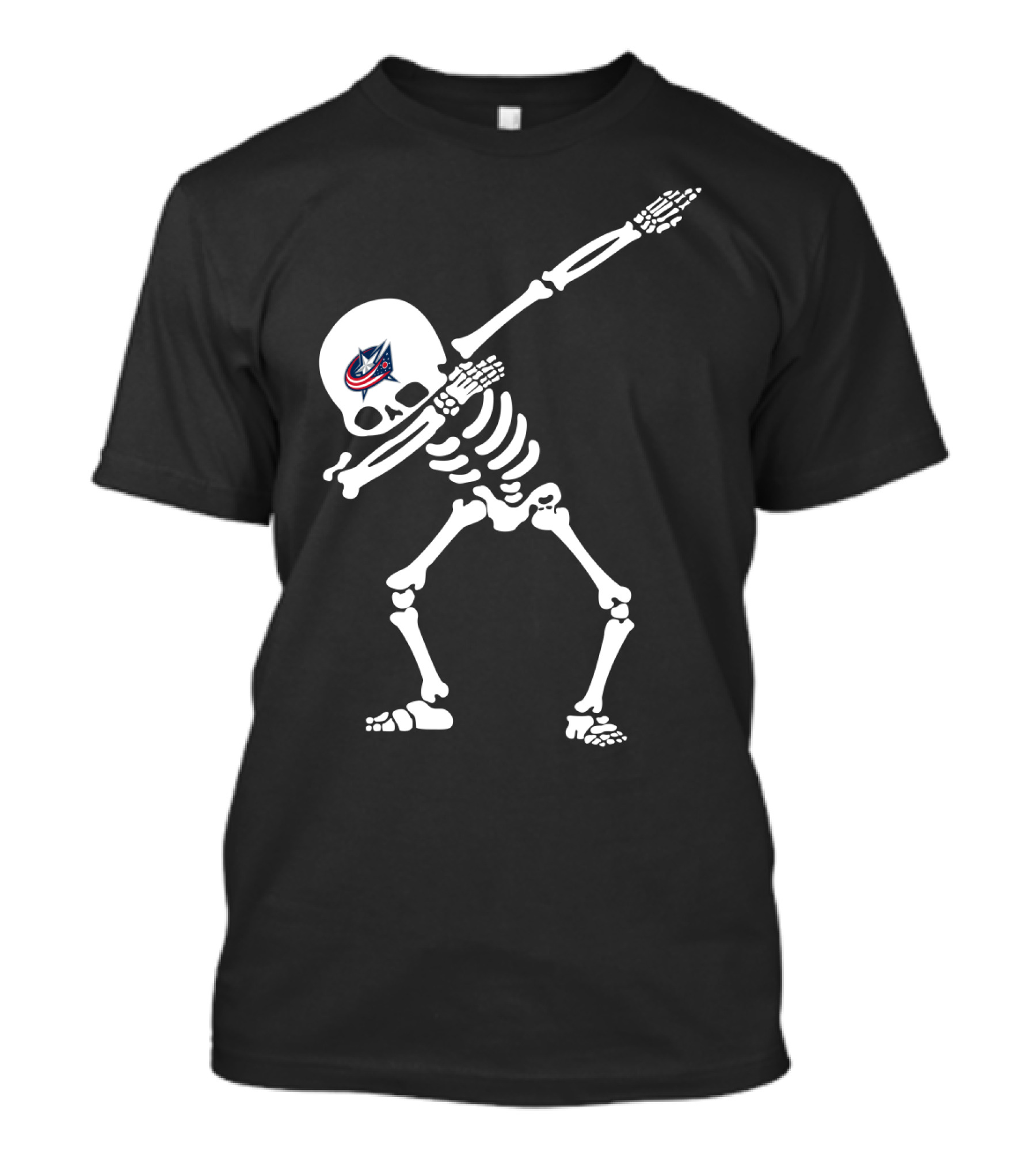 Columbus Blue Jackets Skeleton Dabbing T-Shirt